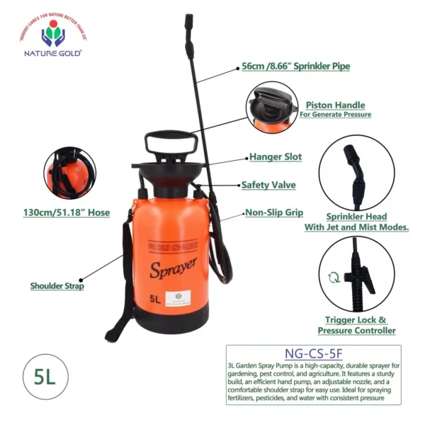 Hand Compression Sprayer NG-CS-5F - Nature Gold
